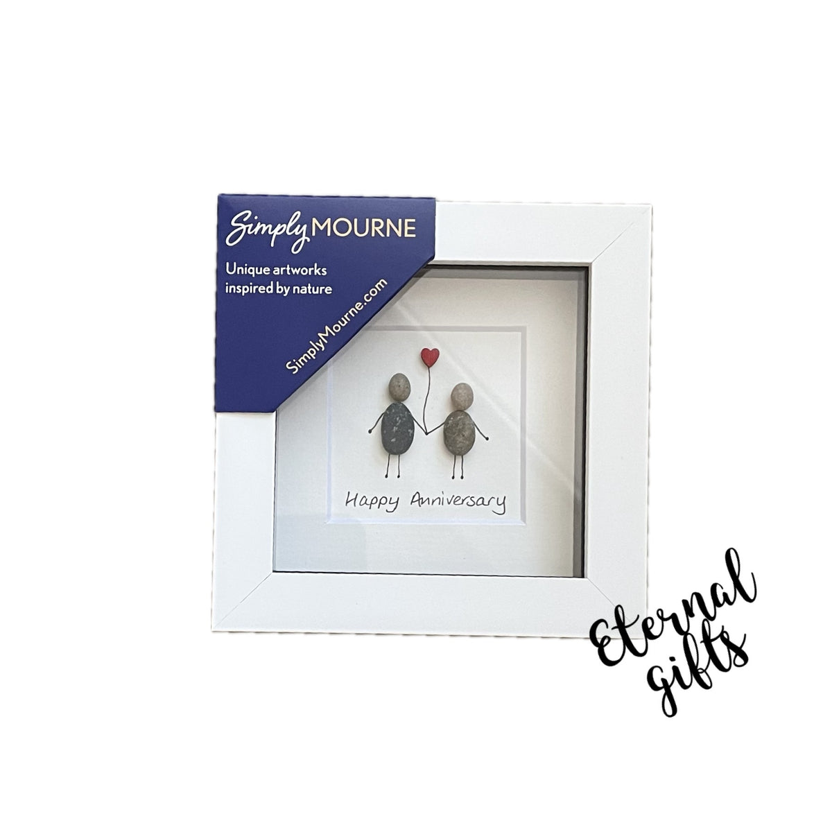 ‘Happy Anniversary' Pebble Art By Simply Mourne (Small) – Eternal Elphin