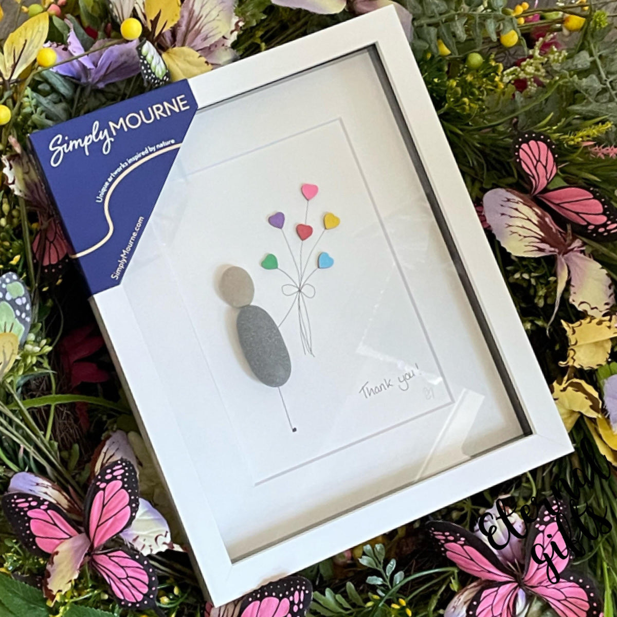 Thank You Pebble Art (Large) by Simply Mourne – Eternal Elphin